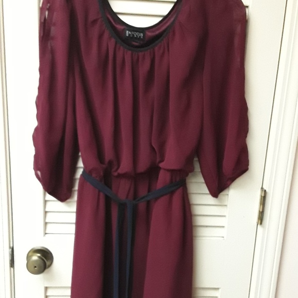 Enfocus Studio | Dresses | Red Maroon Boho Tie Dress Enfocus L | Poshmark
